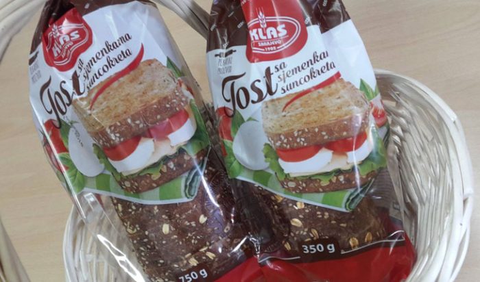 Tost sa sjemenkama, Klas, Sarajevo - Tablica Kalorija